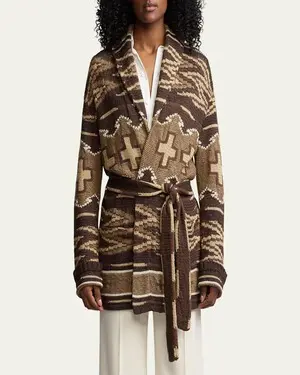 Ralph Lauren Shawl Knit Self-tie Cardigan