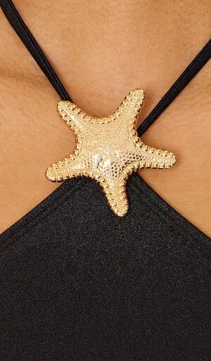 SHANI SHEMER Onyx Maxi Dress With Starfish Embellishment