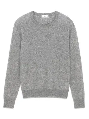 Saint Laurent Cashmere And Silk Pullover Clothing - Grey