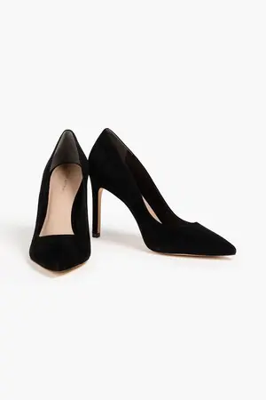 STUART WEITZMAN Leigh 95 Suede Pumps - Black