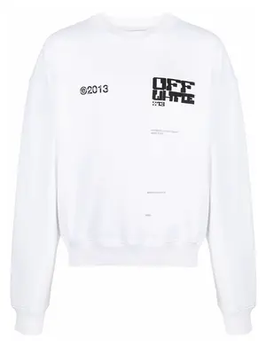 Off-White Tech Marker Crewneck Sweatshirt - White Black