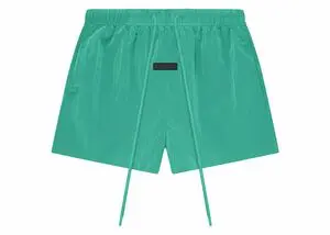Fear Of God Essentials Crinkle Nylon Running Short - Mint Leaf