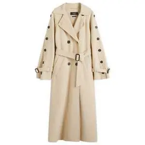 WEEKEND BY MAX MARA Virgin Wool Broadcloth Trench Coat