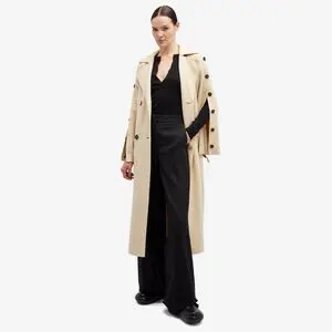 WEEKEND BY MAX MARA Virgin Wool Broadcloth Trench Coat