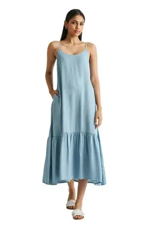 REISTOR Flowy Maxi Dress - Ocean Blue