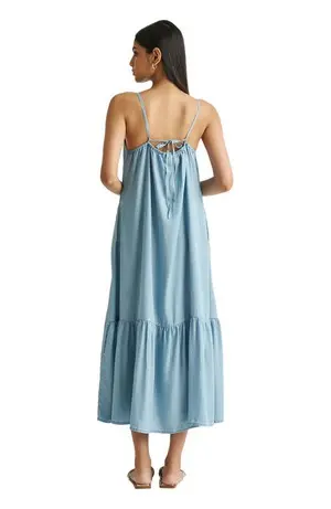 REISTOR Flowy Maxi Dress - Ocean Blue