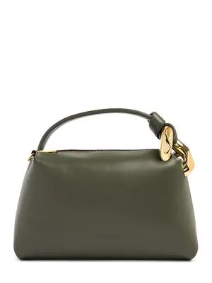 JW Anderson JW ANDERSON Corner Leather Shoulder Bag - Khaki