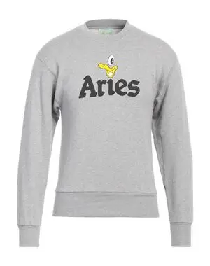 Aries Cotton Fleece Sweatshirt - Grey