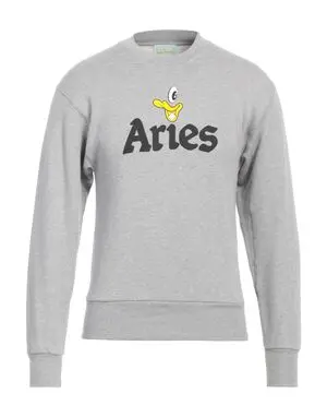Aries Cotton Fleece Sweatshirt - Grey