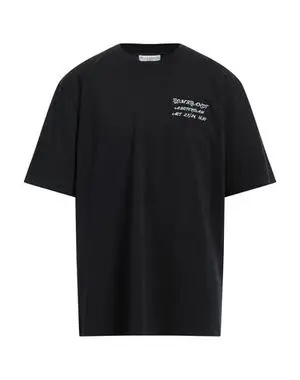 JW Anderson Man T-shirt Magenta Size S Cotton, Elastane Black