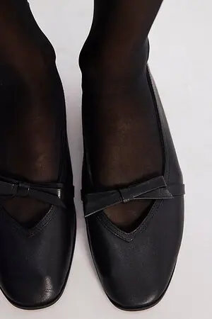 Free People Mania Bow Leather Flats