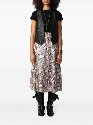Zadig&Voltaire June Printed Skirt - Neutrals