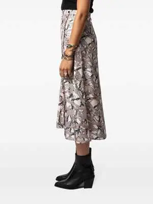 Zadig&Voltaire June Printed Skirt - Neutrals