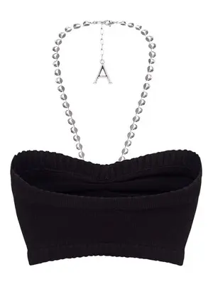 AREA Crystal Butterfly Knitted Bandeau