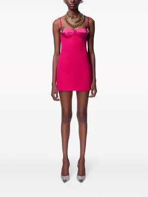 AREA Heart-motif Twill Mini Dress