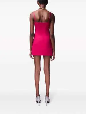 AREA Heart-motif Twill Mini Dress