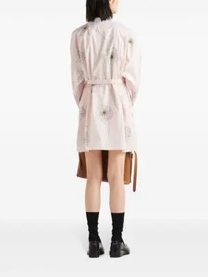 Prada Printed Poplin Shirt Dress