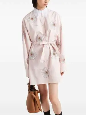 Prada Printed Poplin Shirt Dress