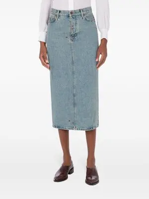 Moschino Mid-rise Denim Skirt - Blue