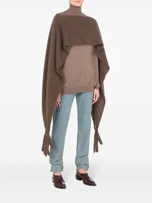 Moschino Glove-detail Scarf - Brown