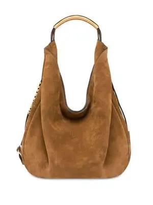 Moschino Handle Me Leather Shoulder Bag - Brown