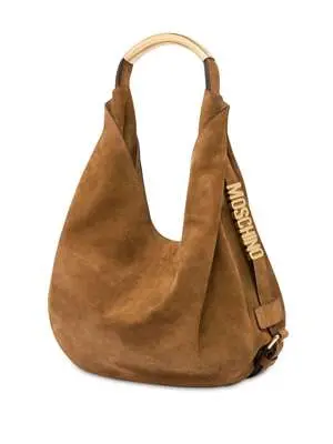 Moschino Handle Me Leather Shoulder Bag - Brown