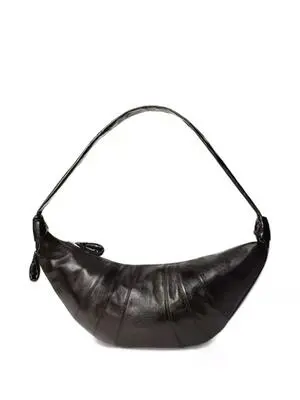 LEMAIRE Large Croissant Bag In Coated Cotton - Black