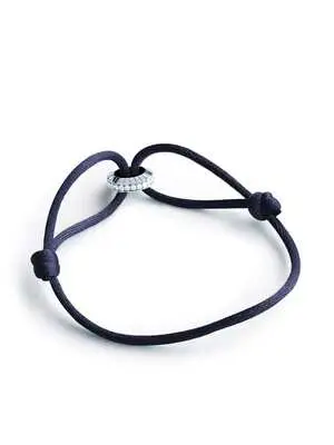 LOEV 14kt White Gold Diamond Cord Bracelet - Blue