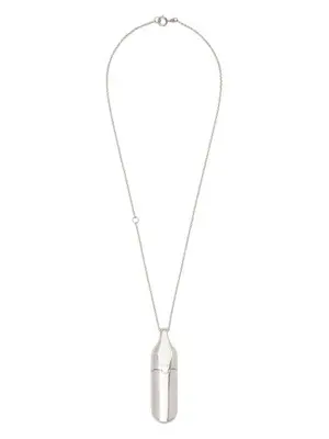 COURREGES Flask Pendant Necklace - Silver