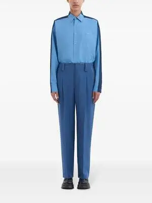 Marni Embroidered Logo Virgin Wool Trousers
