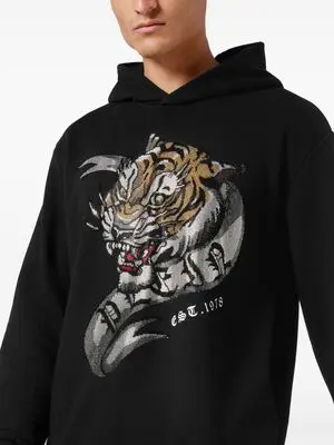 Philipp Plein Crystal Tattoo Hoodie
