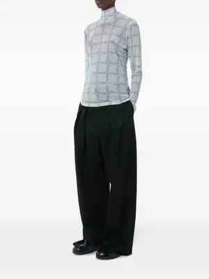 JW Anderson Sheer Logo Turtleneck Top