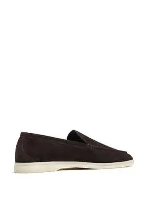 SCAROSSO Ludovica Suede Loafers - Brown