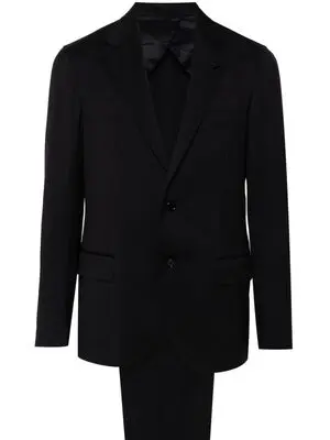LARDINI Brooch-detail Suit - Blue