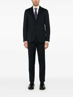 LARDINI Brooch-detail Suit - Blue