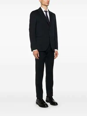 LARDINI Brooch-detail Suit - Blue
