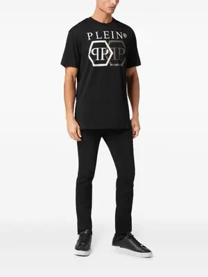 Philipp Plein Ss Stones Hexagon T-shirt - Black