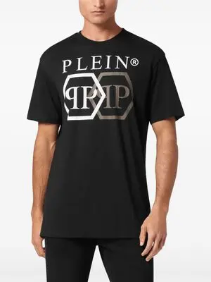 Philipp Plein Ss Stones Hexagon T-shirt - Black