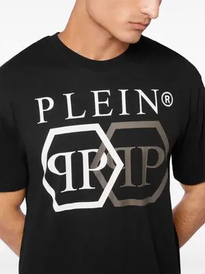 Philipp Plein Ss Stones Hexagon T-shirt - Black