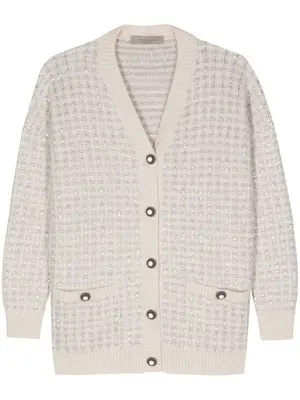 D.exterior Sequinned Cardigan