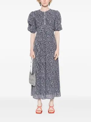 ROTATE BY BIRGER CHRISTENSEN Sequinned Printed Maxi Dress - Purple
