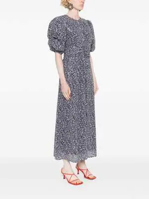 ROTATE BY BIRGER CHRISTENSEN Sequinned Printed Maxi Dress