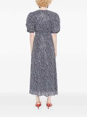 ROTATE BY BIRGER CHRISTENSEN Sequinned Printed Maxi Dress