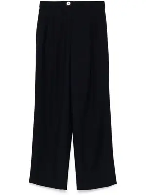 AMI Paris Pleated Wide Leg Trousers