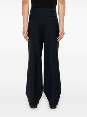 AMI Paris Pleated Wide Leg Trousers