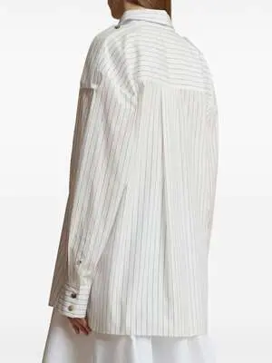 Khaite The Tamal Striped Shirt - White