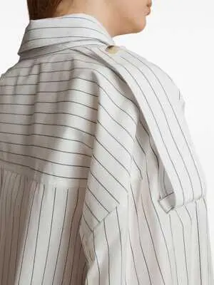 Khaite The Tamal Striped Shirt - White