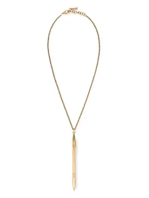 Moschino Pen-pendant Chain Necklace - Gold