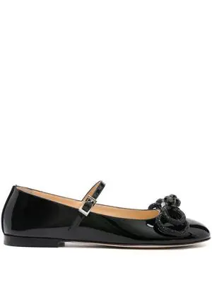Mach & Mach Double Bow Ballet Flat - Black
