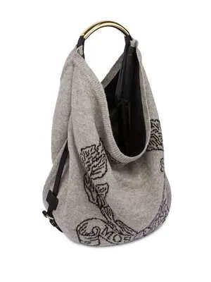 Moschino Intarsia-knit Logo Tote Bag